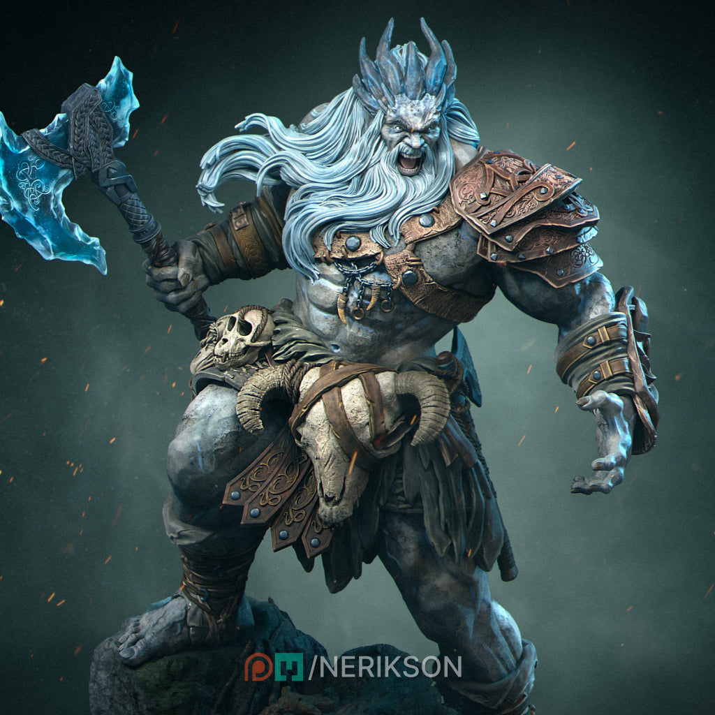 Stone Giant Resin Statue | Frostborn Colossus – Lasered Moon